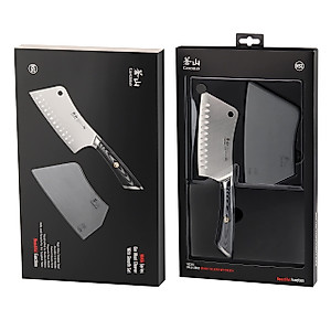Cangshan NAKA Series 503091 Swedish 14C28N Steel 6-inch Meat Cleaver with Sheath