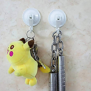 Super Powerful Vacuum Suction Hooks – Damage Free (No Drilling, No Screws, No Holes, No Glue) – Perfect for Hanging Your Bags, Cloths, Towels, Kitchen Tools, Bathroom Accessories (4-Pack)