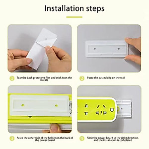 4Pcs Power Strip Holder Wall Mount fixator Strip Holder
