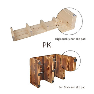 MYOYAY Wooden Bedside Step Stool Solid Wood Step Stool Indoor Outdoor Wooden Foot Stepper 40 x 12 x 4 inch