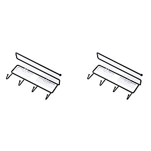 Iron Racks Kitchen Nail-Free Seamless Paste Hanging Paper Towel Bathroom wall Hook Wardrobe Closet Rack Toiletries Cabinet Storage Rack (Black)