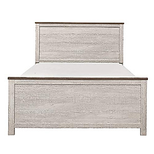 Lexicon Nirvana Panel Bed, Cal King, Antique White/Brown