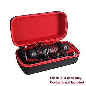 Hermitshell Hard Travel Case for HyperX QuadCast - USB Condenser Gaming Microphone (Red+Black)
