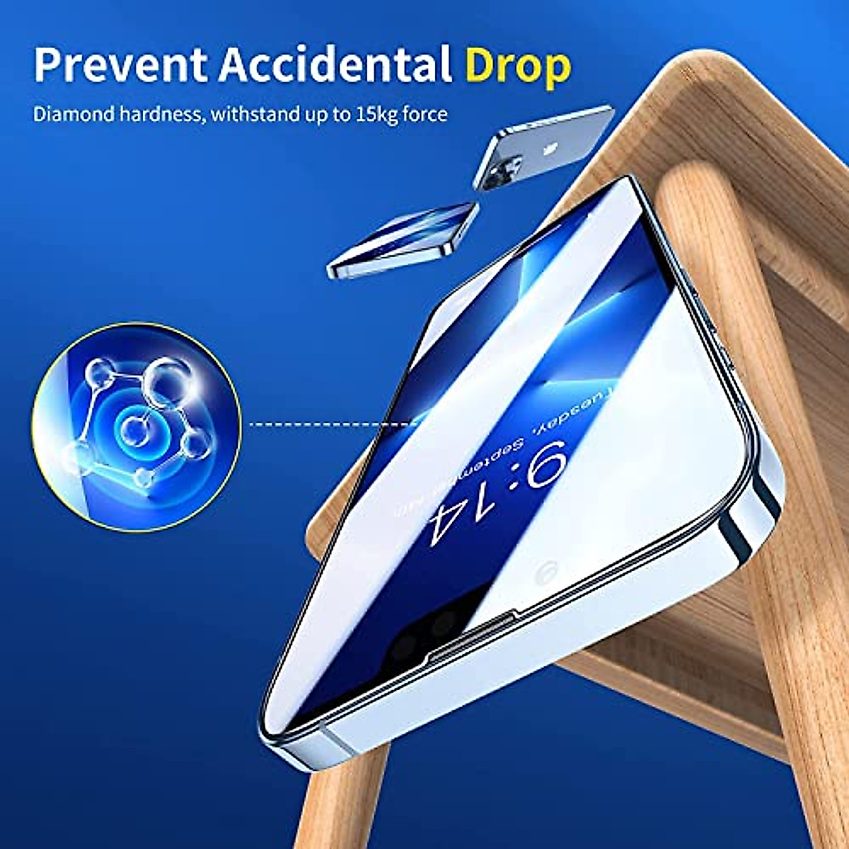 SmartDevil 3 Pack iPhone 13 Pro Max Screen Protector [6.7 inch], 2023 Update Tempered Glass and Camera Lens Protector [9H Protective] Case Friendly [6 Pack]