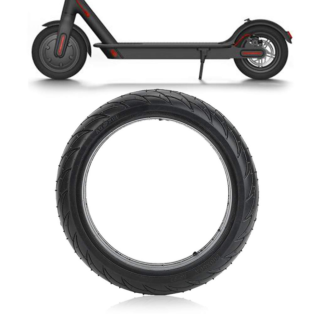 Maxmartt Electric Scooter Tire, Electric Scooter Tires Front Rear Solid Tire Wheel Cover Tyre Compatible with X-i-a-o-m-i Nineb-ot ES1 ES2 ES3 ES4 Electric Scooter, ID 5.3inch, OD 7.3inch