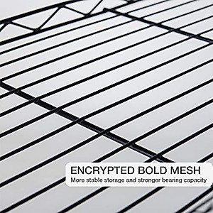 Isyunen 5 Tier Shelving Unit Adjustable Wire Shelves Organizer Shelf Rack Heavy Duty Storage Unit Black/Silver/White… (Black, 5 Tier)