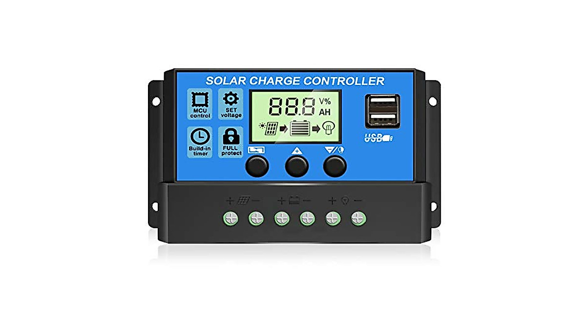 30A Solar Charge Controller - Dual USB & LCD Display