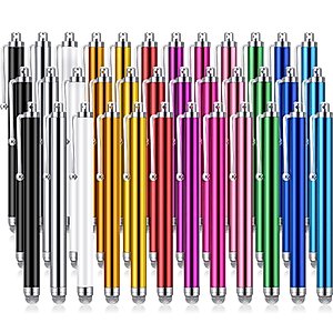 Outus 36 Pieces Stylus Pens Fiber Tip Series Capacitive Stylus Pens for Universal Touch Screen Devices Compatible with iPhone, iPad, Tablet (12 Colors)