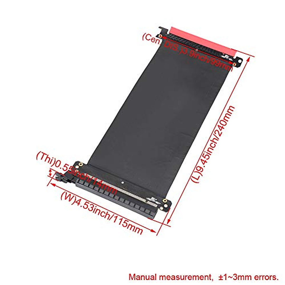 RDEXP PCI Express 16x Riser Cable Extension Port Adapters Extender Connector Pack of 4