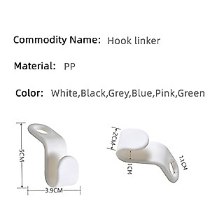 Clothes Hanger Connector Hooks 60Pieces,Thicken, Used in Closet Space Savers and Organizer Closets Load 30 Pounds Heavy Duty Hangers Cascading