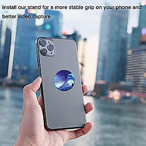 3 Pack Multi-Function Cell Phone Mounts and Stands - Marble Rose Gold Blue Purple