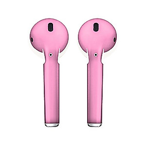 APSkins Silicone Case and Stylish Skins Compatible with Apple AirPod Accessories (Bubble Gum Pink Skin & Case)