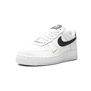 Nike Womens WMNS Air Force 1 Low Essential CZ0270 102 White/Black/Gold - Size 9W