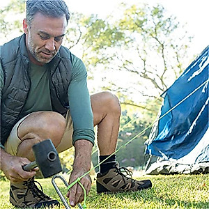 Ground Stakes Steel Rebar Stakes Tents Nails Heavy Duty Garden Stake Ground Anchor Pegs U Shaped Metal Fences Stake for Trampolines Camping Canopies Sheds Swing Sets, 12inch 4 Pack