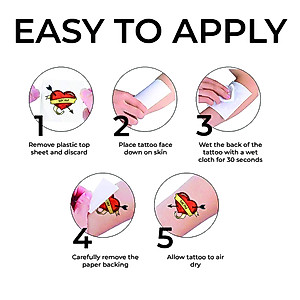 FashionTats No Ragrets Temporary Tattoos (2-Pack) | Skin Safe | MADE IN THE USA | Removable