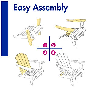 BRIOPAWS Folding Adirondack Chairs Set of 2, Weather Resistant Patio Chairs w/Cup Holder, HDPE Plastic Chair, Lawn Chairs for Fire Pit, Deck, Outdoor, Porch, Campfire, Aqua, 2 Packs