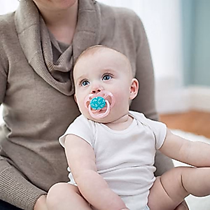 Dr. Brown's Advantage Symmetrical Pacifier with Air Flow, Pink Glow-in-the-Dark, 4-Pack, 6-18m