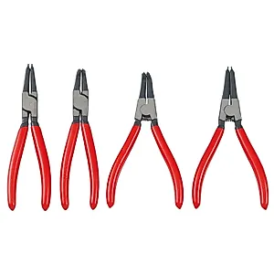 CRAFTSMAN Snap Ring Plier Set, 4-Pack, 7 inch, Straight and Curved Pliers, Stainless Steel (CMMT98339)