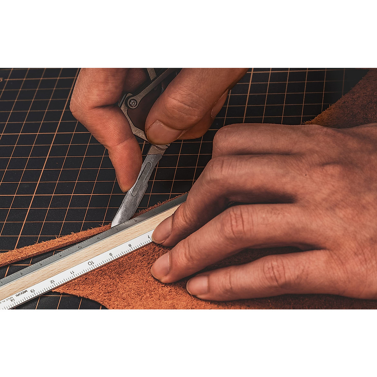 KeyUnity KA00 10pcs #10 Knife Blades Replacement Utility Knife Blade for Arts & Crafts, Plant Cutting, Clay Modeling, Podiatry, Dermaplaning & More