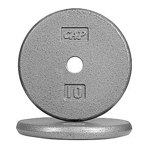WF Athletic Supply Traditional/Classic 1-inch Hole Standard Solid Cast Iron Weight Plates - Great for Strength Training, Weightlifting, Bodybuilding & Powerlifting, Multiple Choices Available