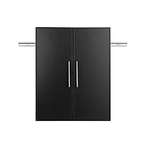 HangUps Upper Storage Cabinet, 24", Black