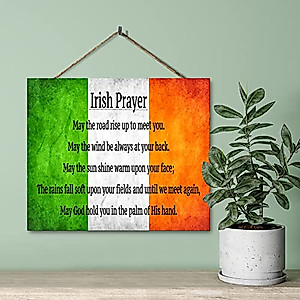 JennyGems Irish Prayer Wooden Sign, May the Road Rise Up To Meet You, 10x12 Hanging Wood Sign, Celtic Gifts, Irish Gifts, American Made
