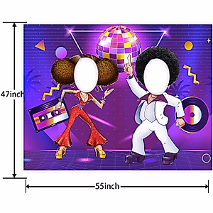 70s Disco Party Banner Pretend Play Party Game Backdrop Retro Disco Ball Theme Decor Decorations for 70's Night Club Neon Dance Party 1970s Disco Fever Party 1st Birthday Party Supplies Background