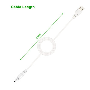 PDEEY Moon Lamp Charger for Kids Star Project Night Light, USB to DC Charging Cord 4.5 ft