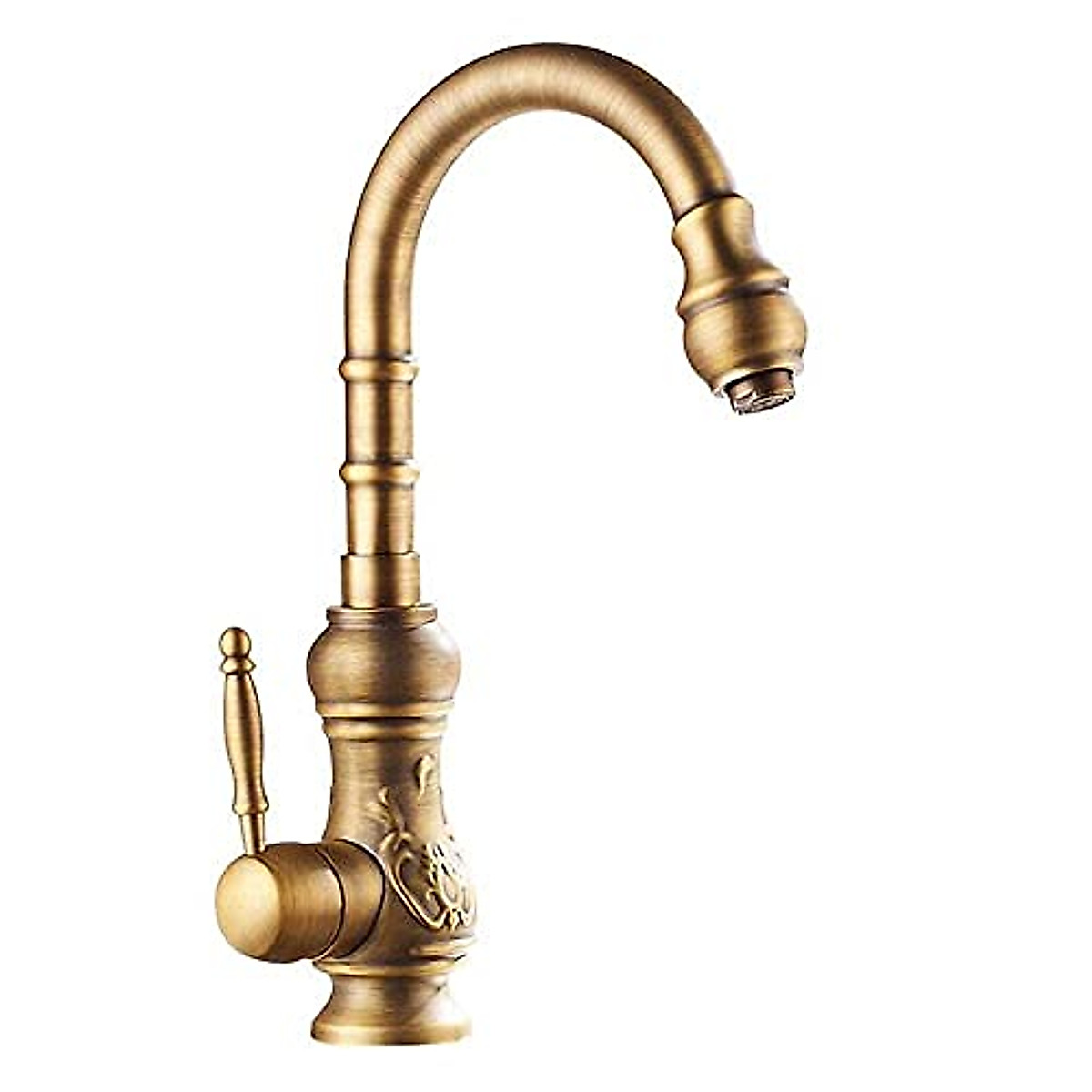 Kitchen Mixer Tap Kitchen Taps Antique Brass Kitchen Faucet Hot and Cold Rotating Single Handle Kitchen Sink Tap