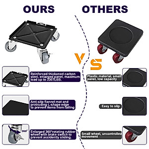 FEILAYDUN Heavy Furniture Movers, Upgraded Large Size Moving Dolly Set, 3307LBS Load Capacity, with 360° Rotatable Wheels & Furniture Lifter, for Moving Heavy Furniture, Refrigerator, Sofa, Cabinet