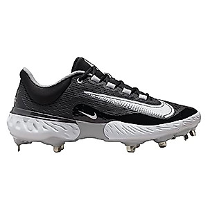 Nike Alpha Huarache Elite 4 Low DJ6521-011 Black-White Men's Metal Baseball Cleats 9.5 US