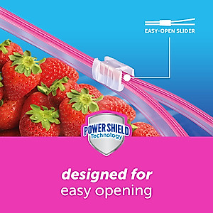 Ziploc Gallon Food Storage Slider Bags, Power Shield Technology for More Durability, 68 Count