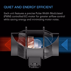 AC Infinity Automatic Duct Fan 4", Inline Fan with Differential Fan Pressure Switch, Air Vent Booster Fan for Industrial HVAC Ducting Ventilation Exhaust Systems