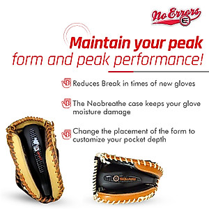 No Errors WebGem Catchers Mitt Care Kit. Glove Formation Tool, Reduces Glove Break-in Time, Holds Glove Shape, Catchers Essential Gear, Gift for Baseball Players- GLOVE NOT INCLUDED(Deuce)