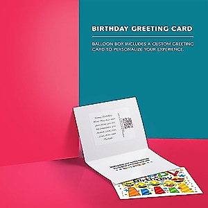 Inflated Happy Birthday Balloon Surprise Box (4) - 30th Birthday Gifts For Her & Him, Birthday Gift Ideas - Shipped Helium Foil Balloons Bouquet With Birthday Card, Order Great Gifts For Girlfriend