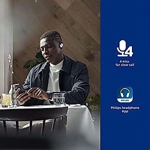 PHILIPS Fidelio T1 True Wireless Headphones with Active Noise Canceling Pro+, Audiophile Quality, White