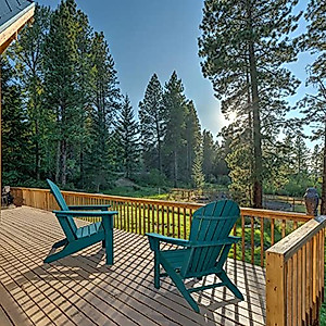 Leisure Classics UV Protected HDPE Indoor Outdoor Adirondack Lounge Patio Porch Deck Chair, Turquoise