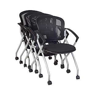 Regency Cadence Nesting Chair (4 Pack), Black