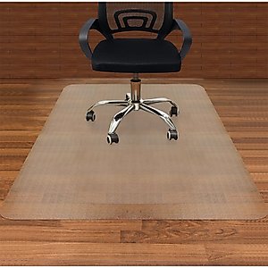 AiBOB Office Chair Mat for Hardwood Floors, 36'' X 48'' Heavy Duty Floor Mats for Computer Desk, Easy Glide for Chairs, Flat Without Curling
