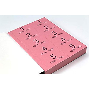 Silvine Cloakroom/Raffle Tickets, Numbered 1-1000 with Security Numbering. Ref CRT1000 [Pack of 6]