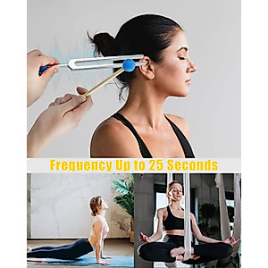 Tuning Fork Set 9 Pcs Tuning Forks with Reflex Hammer for DNA Healing Chakra Sound Therap for Buddhists Yoga Teacher Sound Healer (174 Hz, 285 Hz, 396 Hz, 417 Hz, 528 Hz, 639 Hz etc)