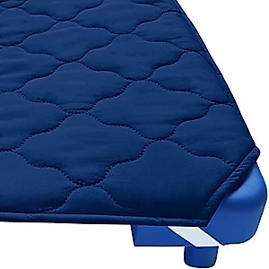 Sheet for Regalo My Cot Portable Toddler Bed, Joovy Travel Cot (Sheet Only, Bed not Included), Navy/Standard Size Daycare/Pre-Shcool Cot Kids Nap Mat Sheet 23" x 51", Navy