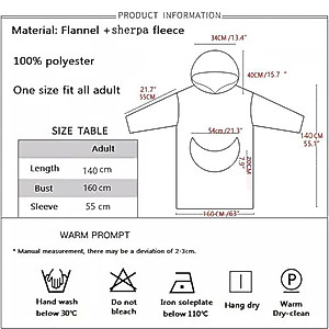 Queenshin Polar Bear Wearable Blanket Hoodie, Extra Long Oversized Sherpa Comfy Sweatshirt Robe for Adults Women Men, Warm Cozy Animal Hooded Body Blanket