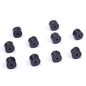 Cylewet 10Pcs 5V 2 Terminals Passive Electronic Alarm Buzzer Electromagnetic Beeper AC Impedance for Arduino (Pack of 10) CYT1008