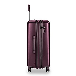 Briggs & Riley Sympatico Hardside Medium Spinner Luggage, Plum, 27-Inch Checked