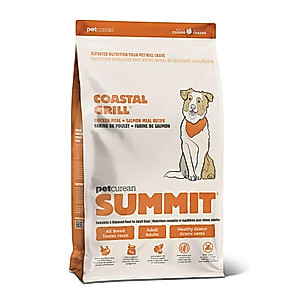 Petcurean Summit Coastal Grill, Dry Dog Food, Chicken Meal and Salmon Meal Adult Recipe with Grains, 25 lb Bag