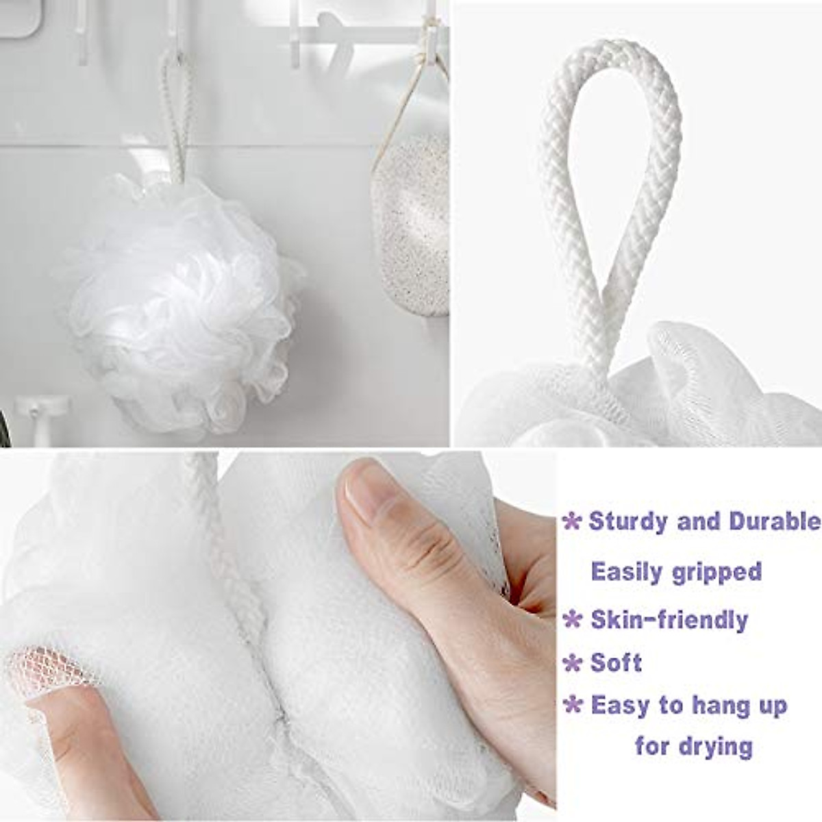 10 Pcs Mesh Loofah Sponges,Bath Loofah Shower,Small Size Soft Shower Exfoliating Scrubber for Body Wash Kids Women Men Bathroom