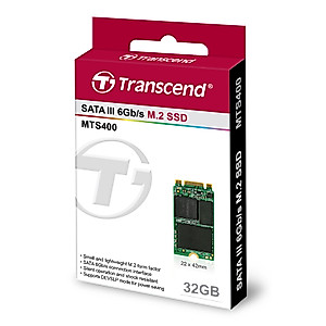 Transcend 32 GB SATA III 6Gb/s MTS400 42 mm M.2 SSD Solid State Drive TS32GMTS400