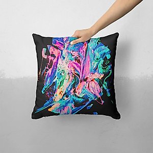 iiRov Liquid Abstract Paint V20 - Custom Decorative Home Decor Indoor or Outdoor Throw Pillow Cover Plus Cushion Set for Sofa, Bed or Couch (Pillow CASE Cover Plus Cushion)