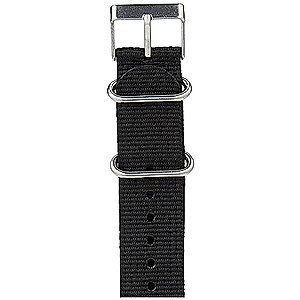 Timex TW7C05600 Weekender 20mm Black Fabric Slip-Thru Strap